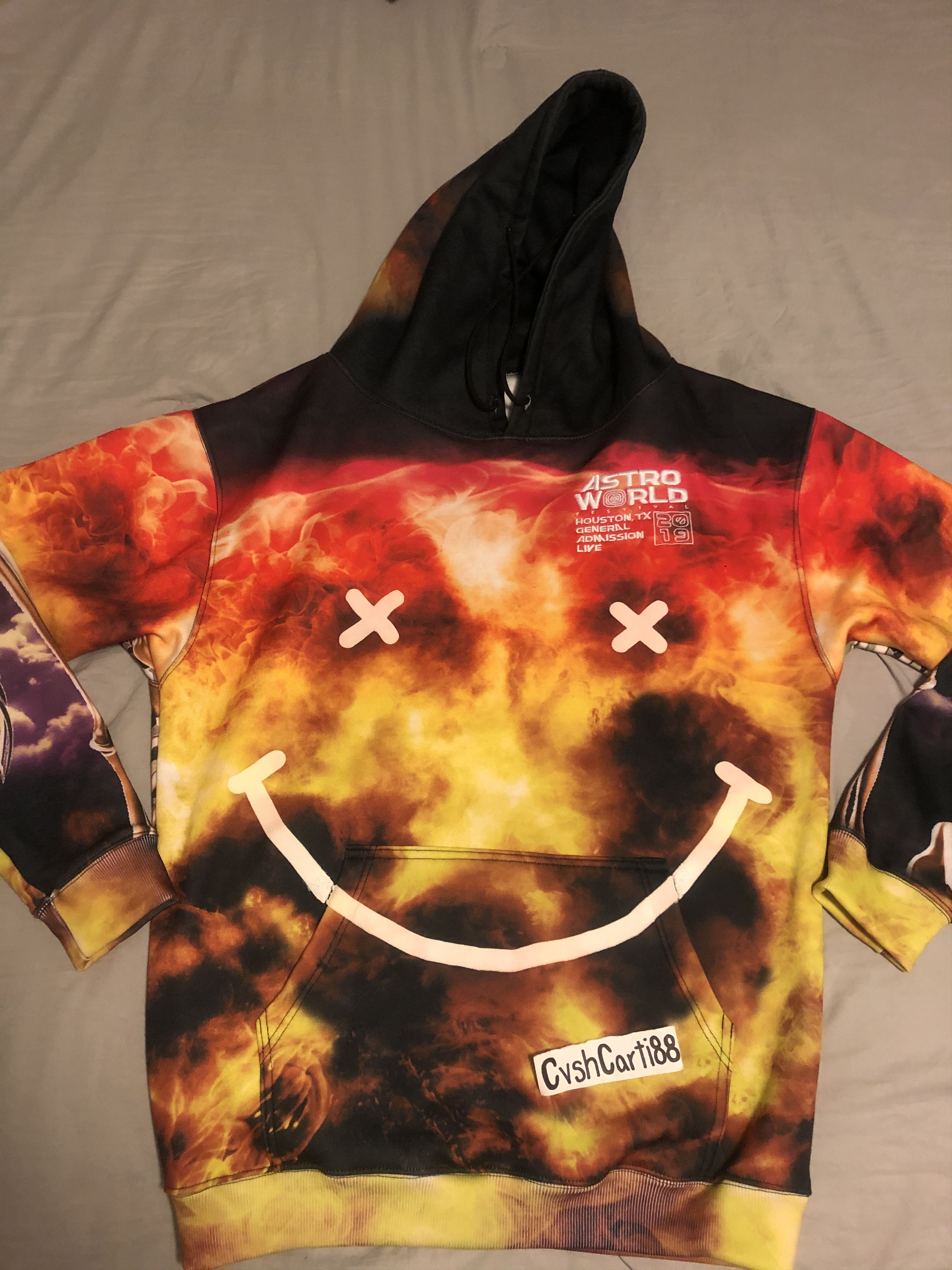Travis Scott Travis Scott Astroworld Festival “Smiley Face” Hoodie ...