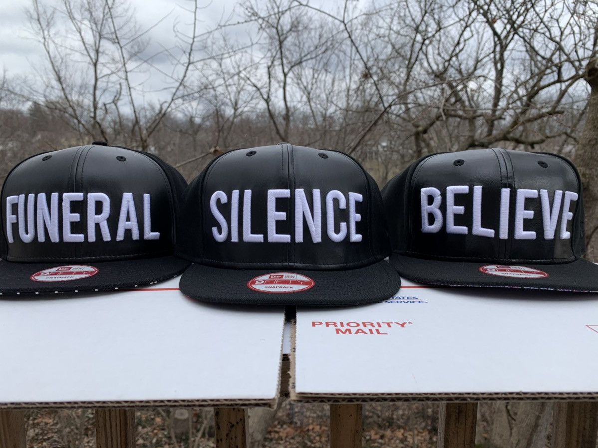Black Scale FUNERAL SILENCE BELIEVE Leather Snapback Bundle | Grailed
