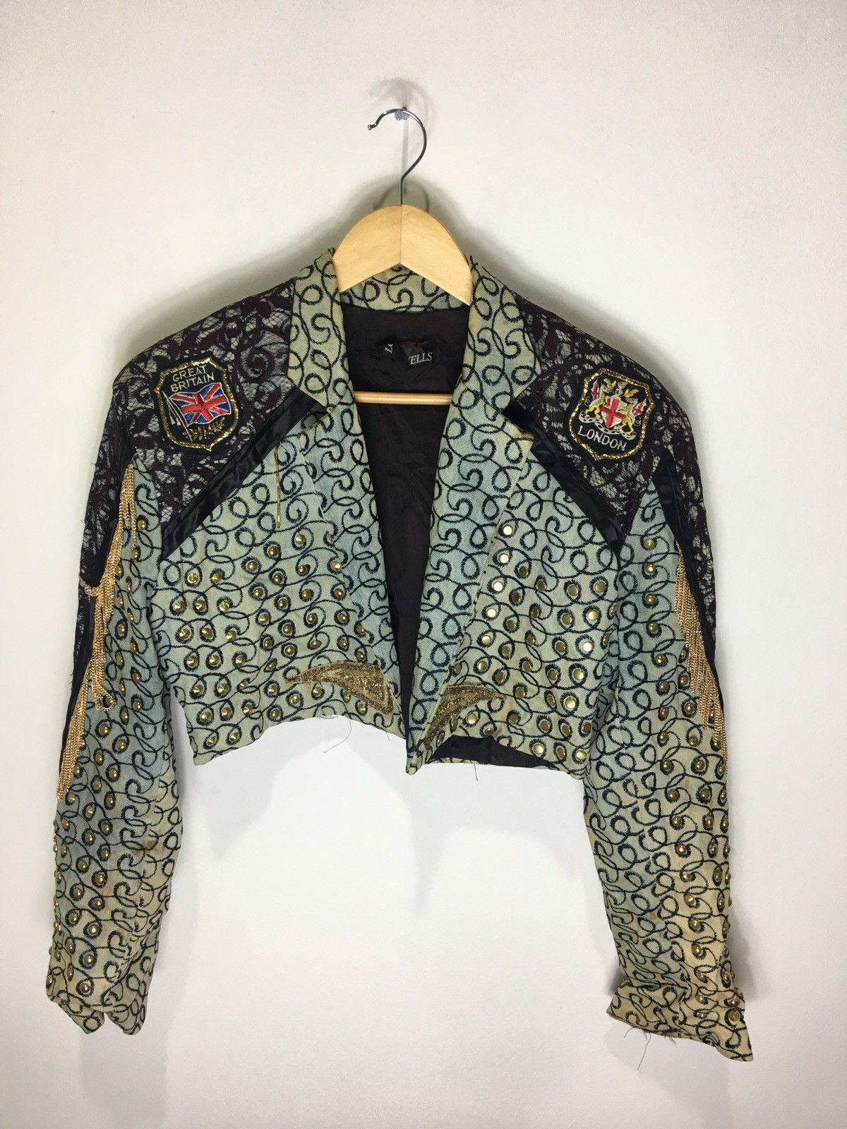 Designer × Vintage Louis Wells OVERCOAT seditionries punk style cut of ...