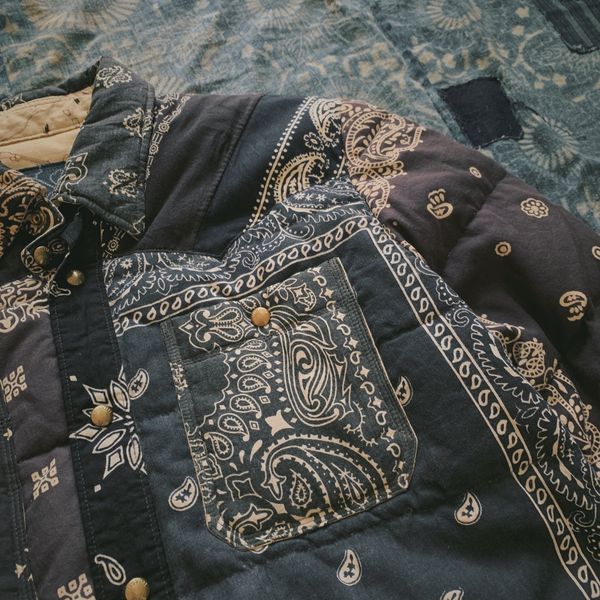 Visvim Visvim ICT kerchief down jacket black bandana first edition | Grailed