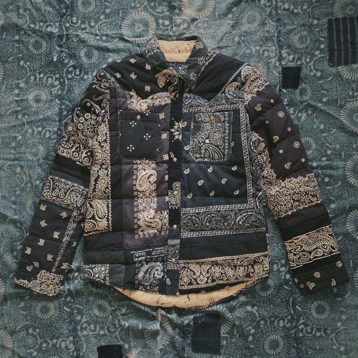 Visvim Visvim ICT kerchief down jacket black bandana first edition | Grailed