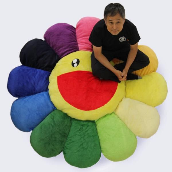 Takashi Murakami Takashi Murakami 1M Multicolor Flower Pillow Cushion ...