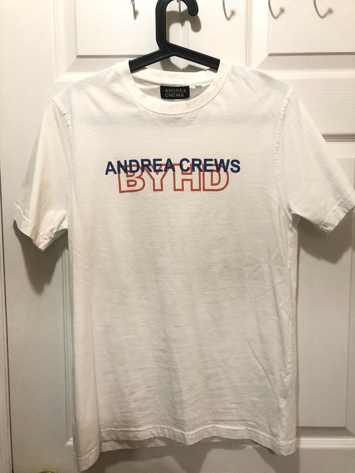 Andrea Crews Andrew Crews Logo White Tee sz Medium | Grailed