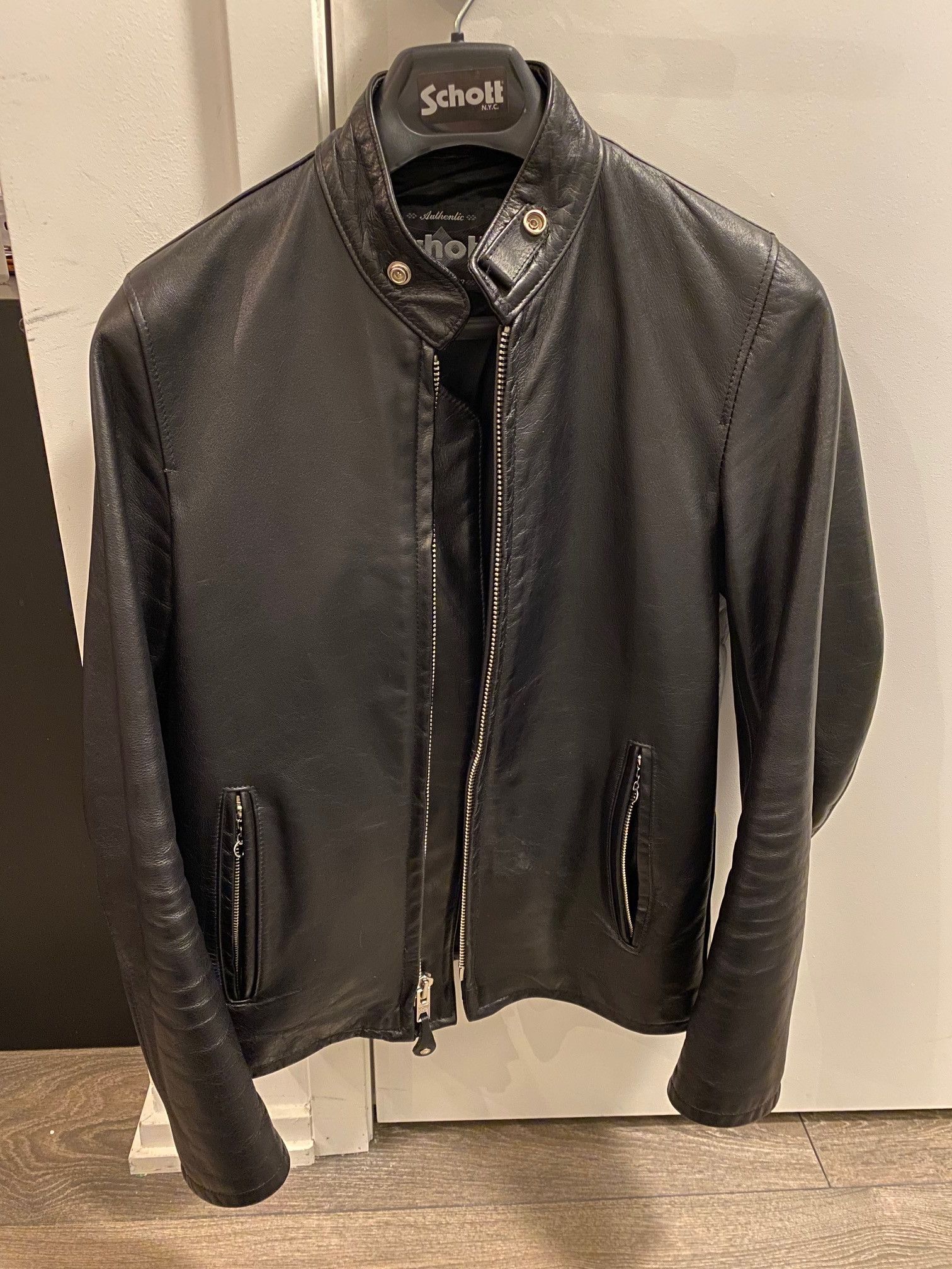 Schott Cafe Racer 654 Leather Jacket | Grailed