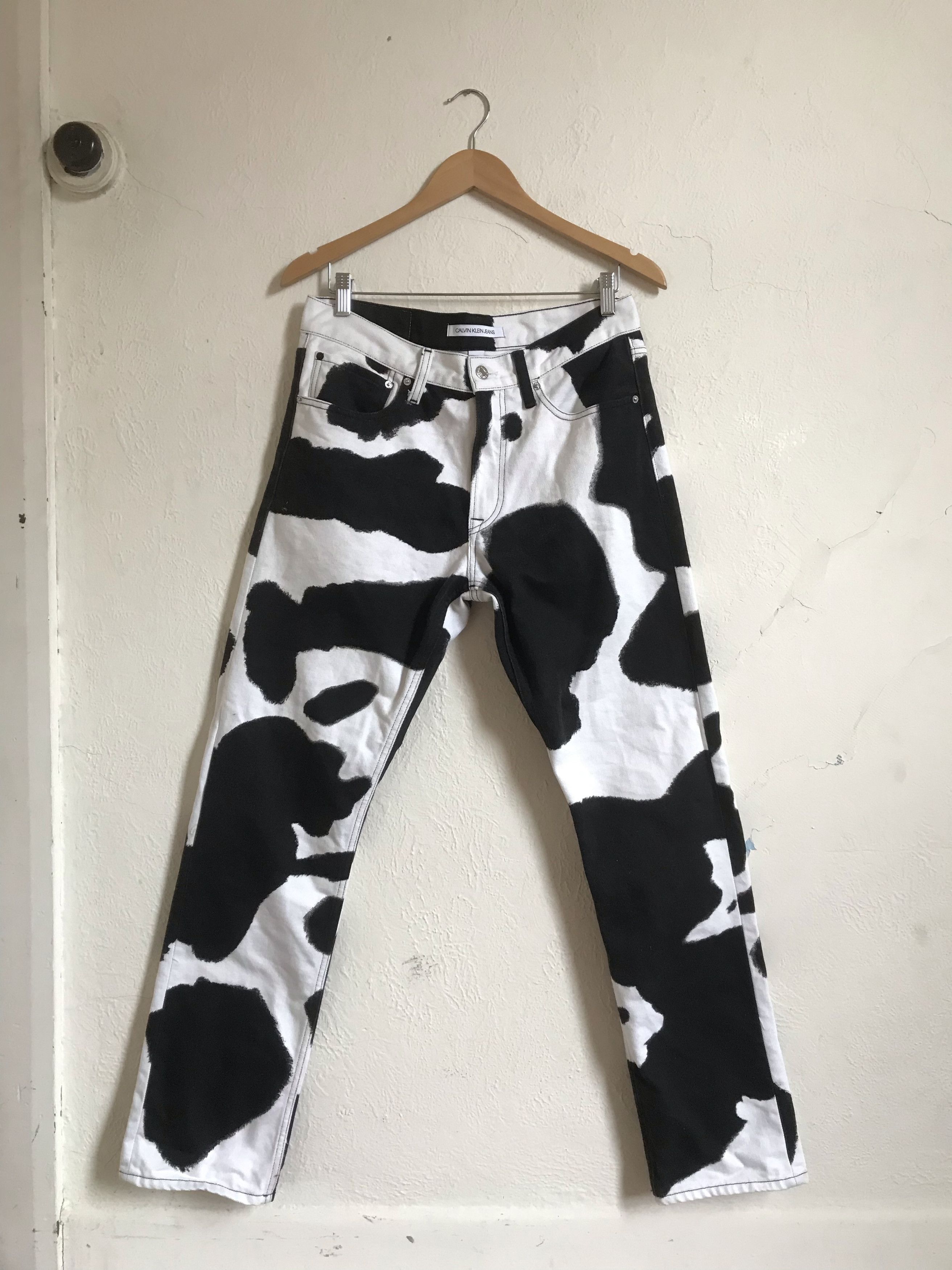 Calvin Klein Rare Red Label Calvin Klein Jeans Cow Print Denim | Grailed