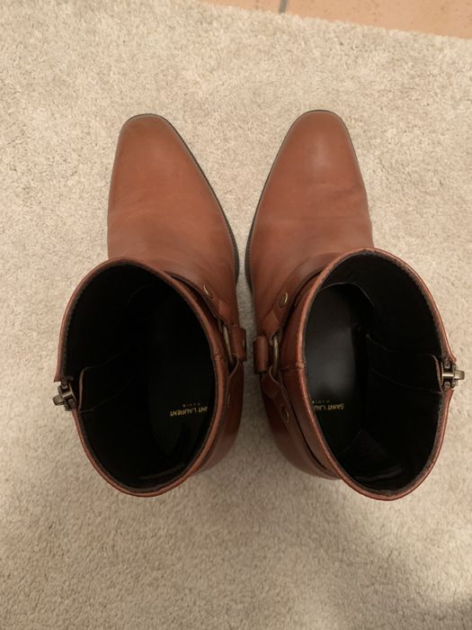 Yves Saint Laurent SLP Wyatt Harness Boot cognac | Grailed