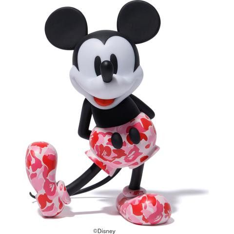 Bape Bape x MIckey Mouse Disney VCD Vinyl Pink Camo | Grailed