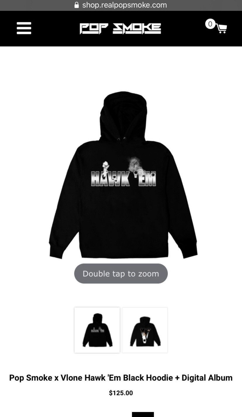 Vlone Pop Smoke x Vlone Hawk Em’ hoodie | Grailed