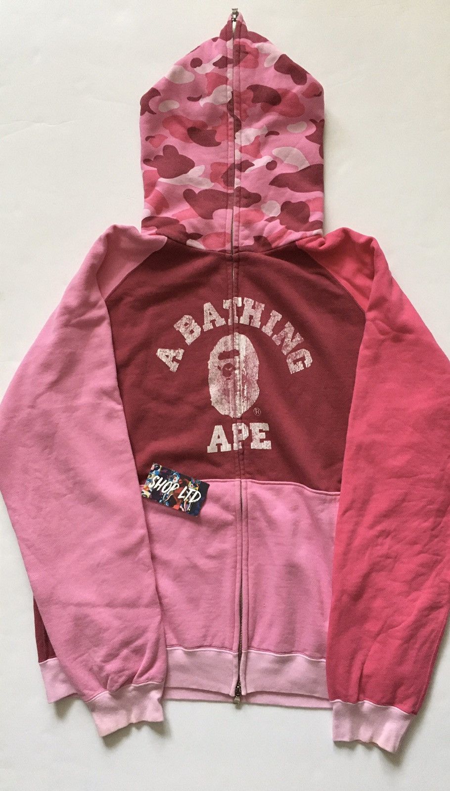 Bape A Bathing Ape Pink Camo College Hoodie | Grailed