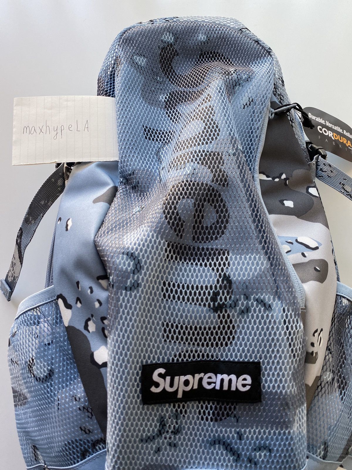 Supreme Supreme Backpack (SS20) Blue Chocolate Chip Camo | Grailed