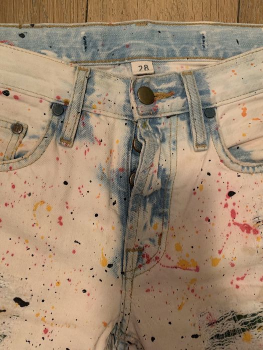 Vlone Sample Splatter Paint Denim | Grailed
