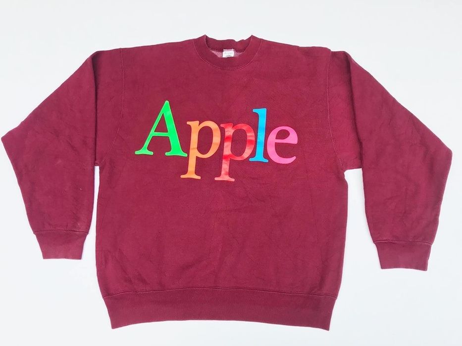 Vintage APPLE Retro Logo sweatshirt 80s 90s CPFM Travis BAL RAF GUC ...
