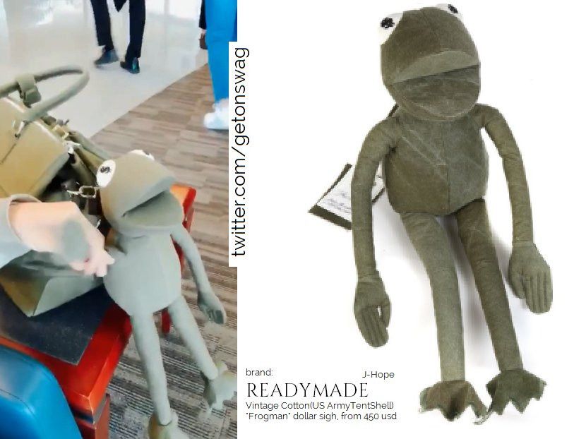 READYMADE NEW DOLLAR SIGN EYES KERMIT THE FROG STUFFED TOY | Grailed