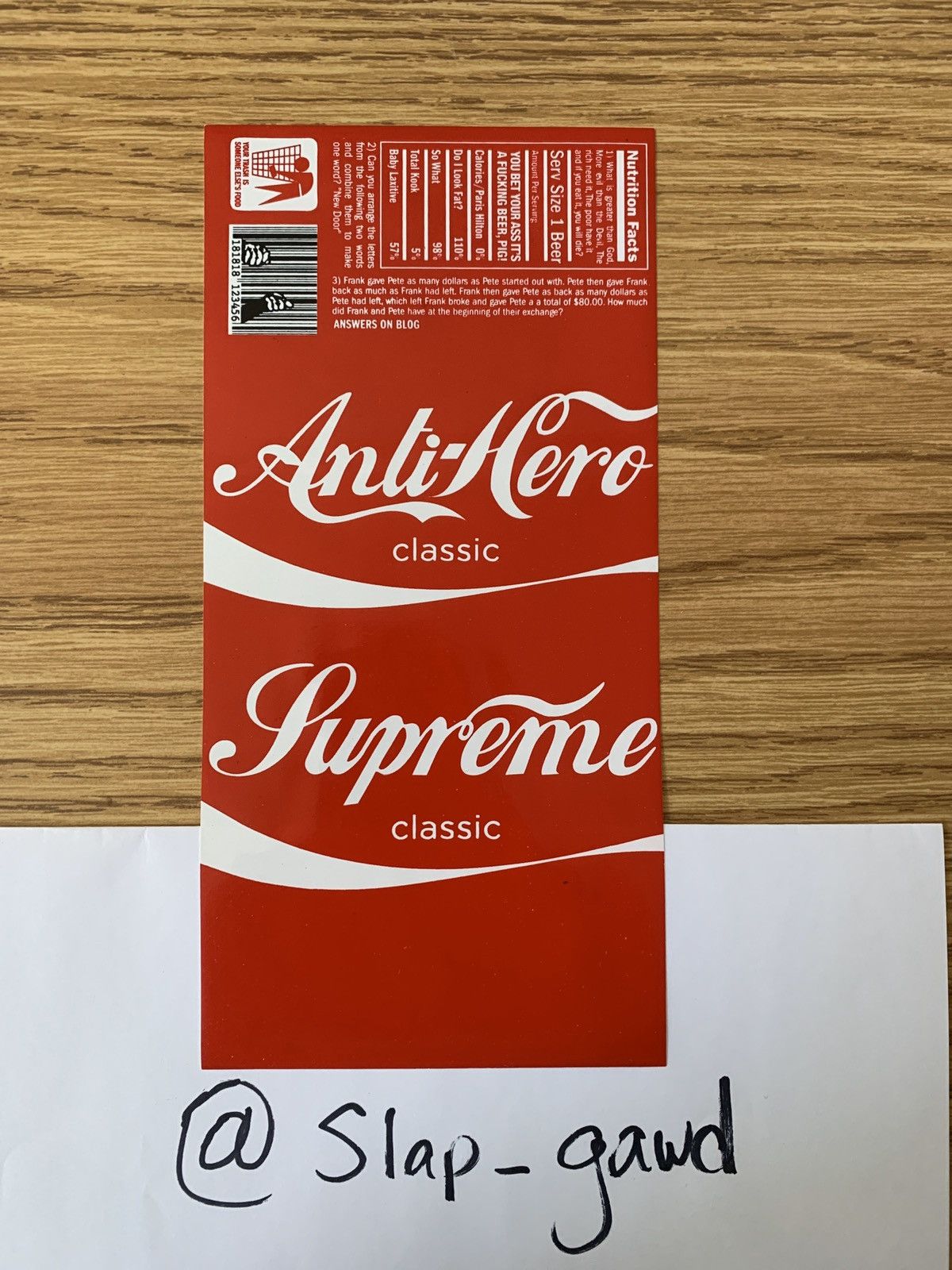 Supreme Coke wrap sticker | Grailed