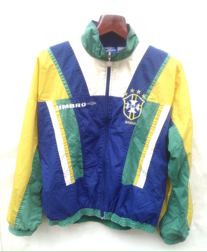 Vintage 🔥Vintage Umbro X CBF Brasil Flag Trainee Oversize Jacket | Grailed