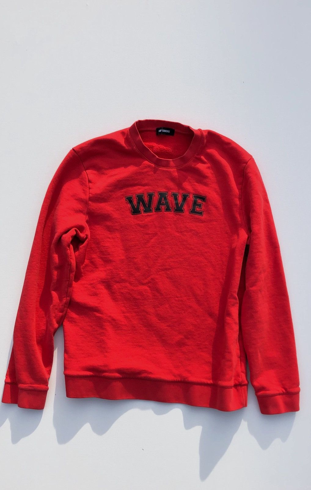 Raf Simons Red Wave Crewneck | Grailed