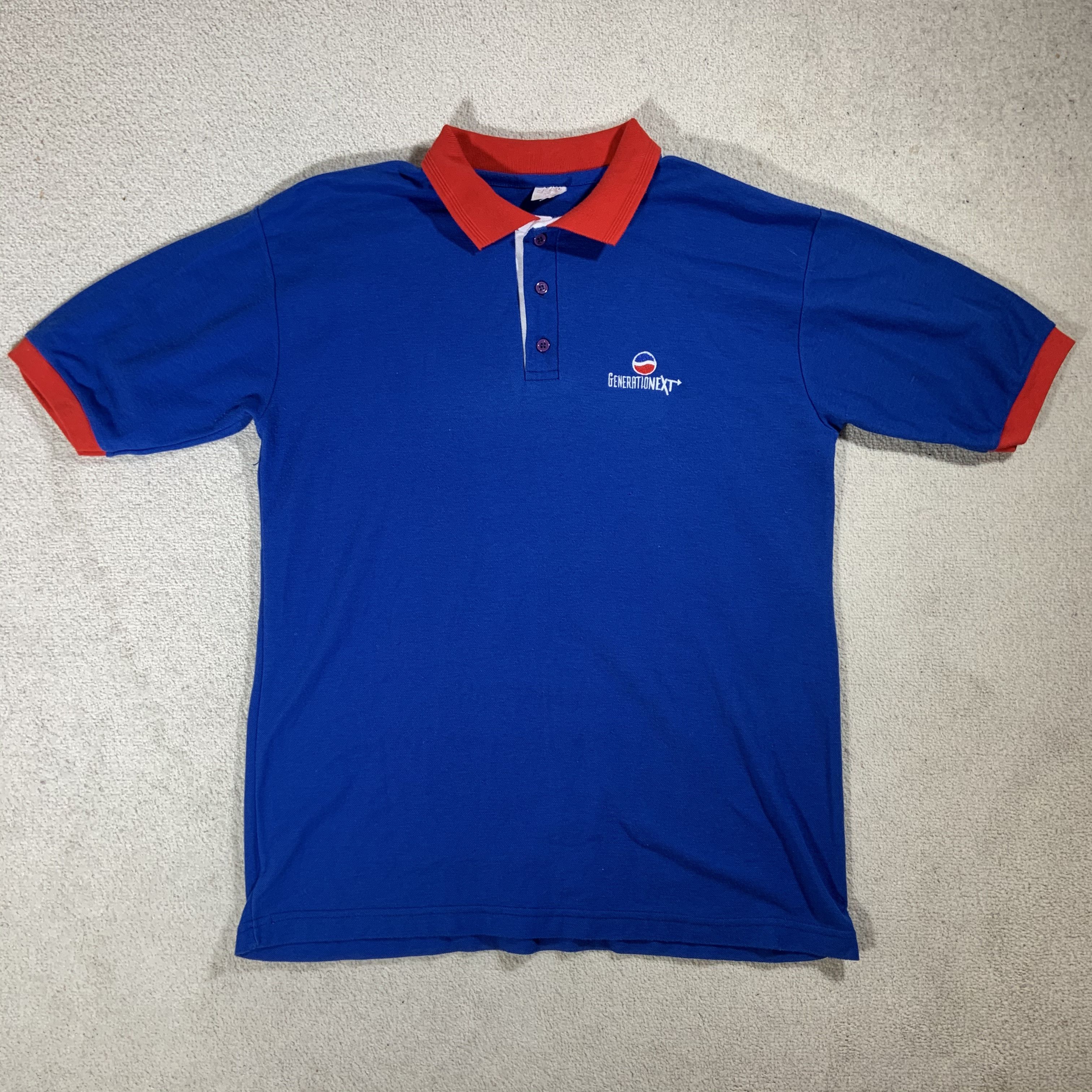 Pepsi × Vintage Vintage Pepsi Polo T Shirt Colorblock 90s GeneratioNext ...
