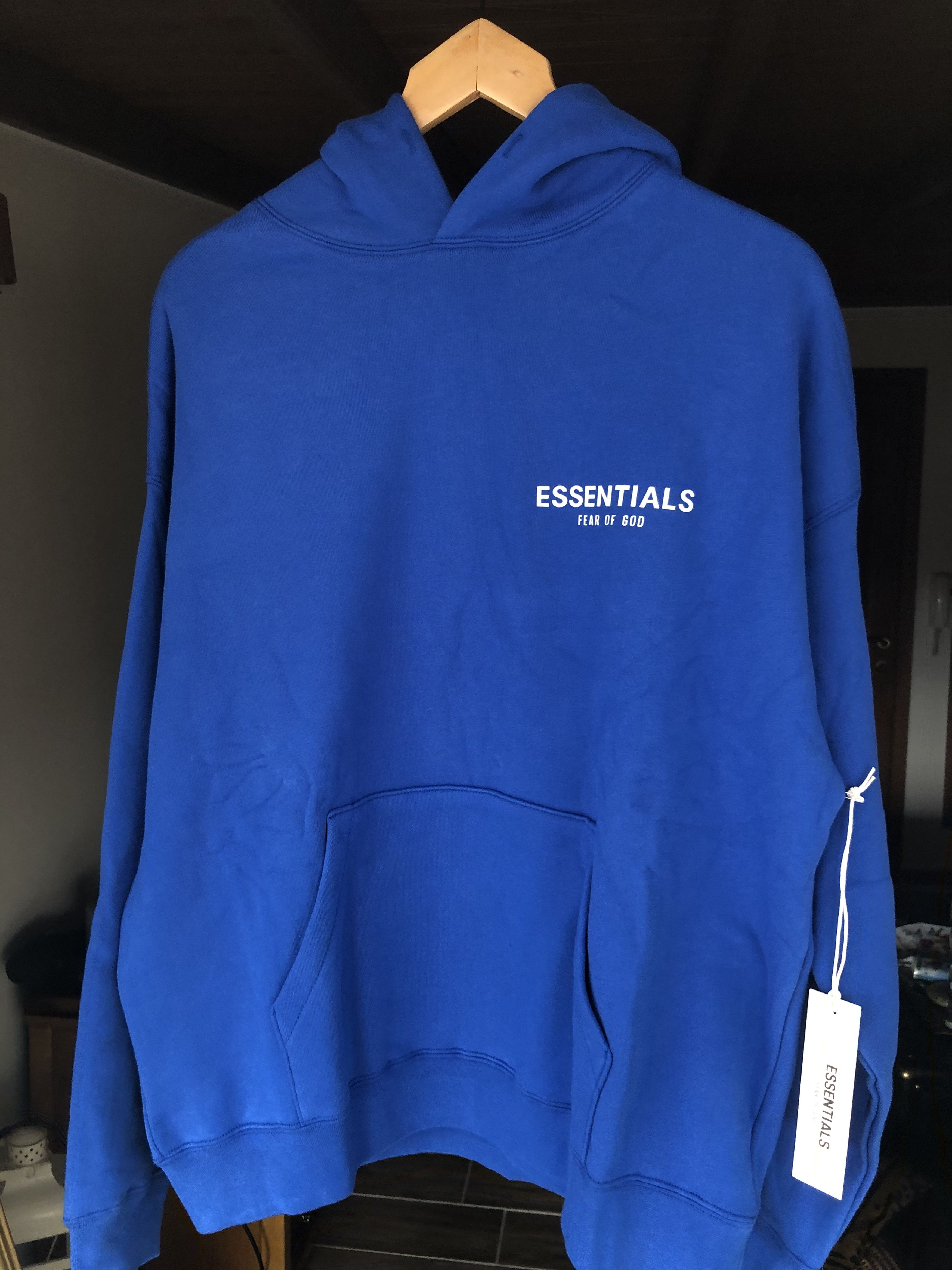Crenshaw × FOG × Fear of God Fear of God Essentials x Crewshaw TMC Blue Limited Hoodie | Grailed