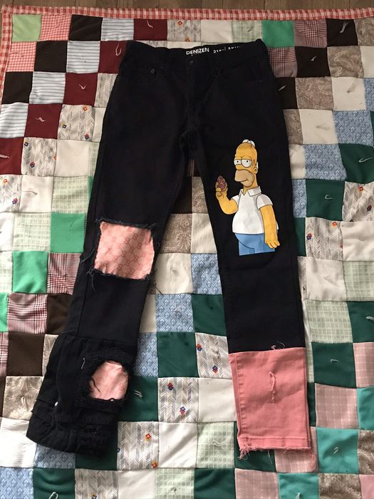 Gucci 1 Of 1 Homer Simpson Gucci Print Jeans | Grailed
