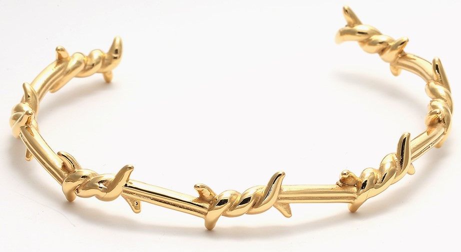 Custom Custom Gold Barbed Wire Bracelet | Grailed