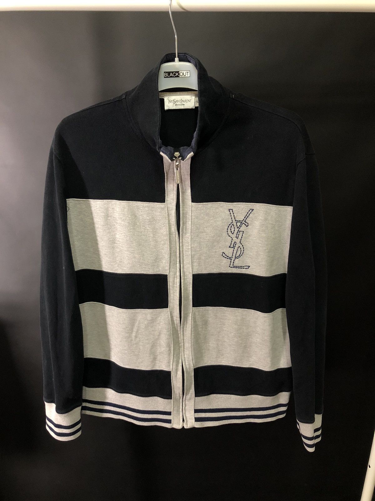 Ysl Pour Homme Yves Saint Laurent YSL Zip Hoodie Logo | Grailed
