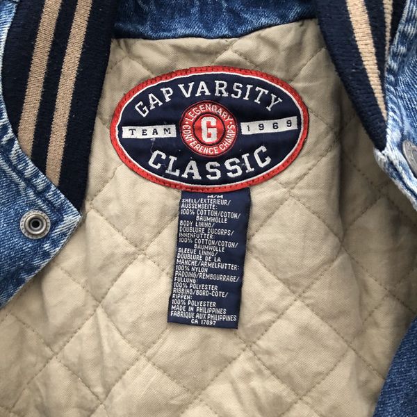 Vintage Vintage Gap Varsity Classic Denim Jacket | Grailed