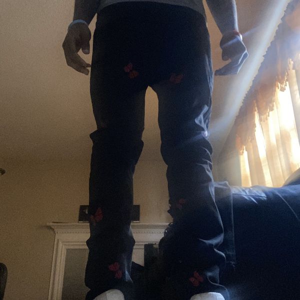 Custom Custom Playboi Carti “Butterfly” Denim | Grailed