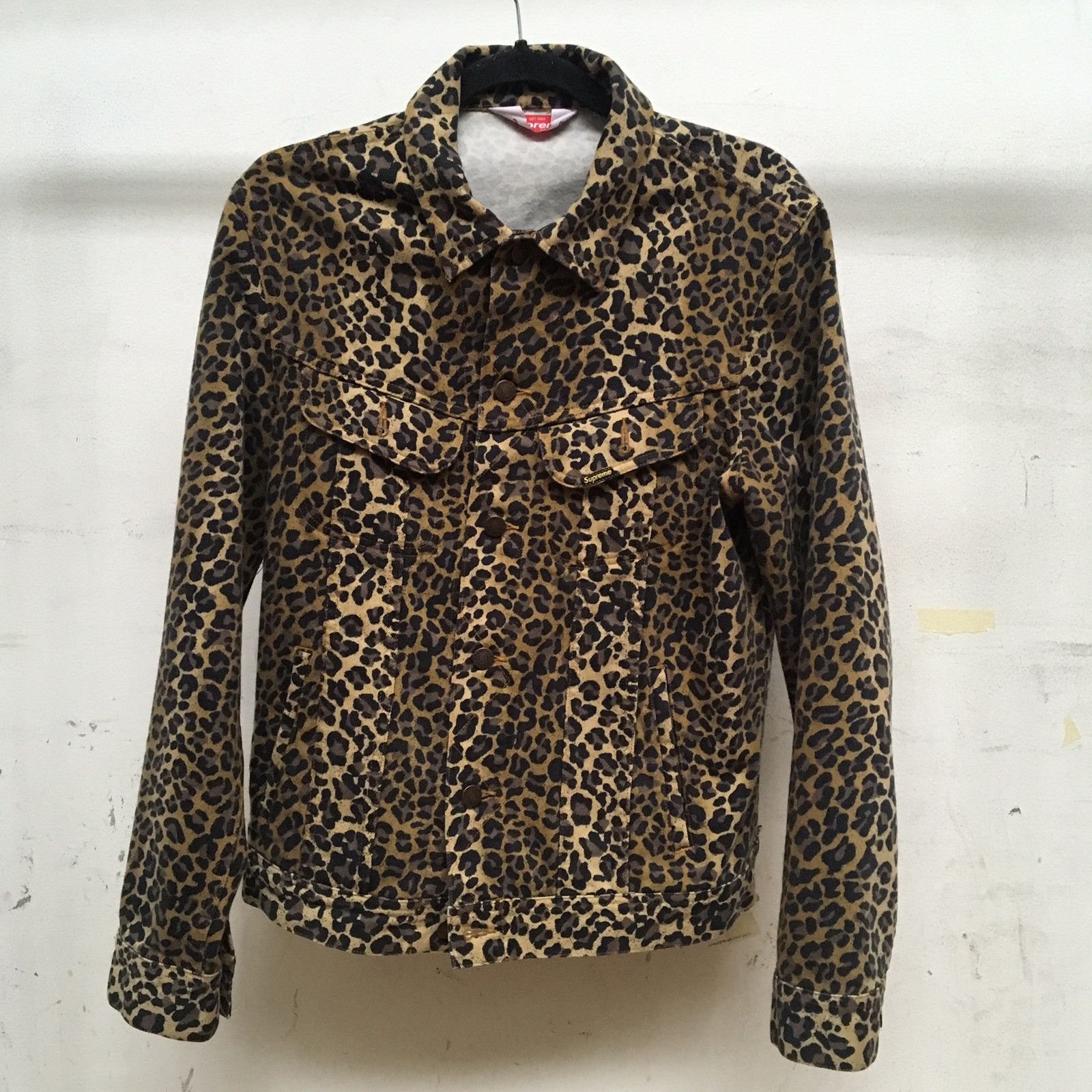Supreme Leopard Print Denim Trucker Jacket | Grailed