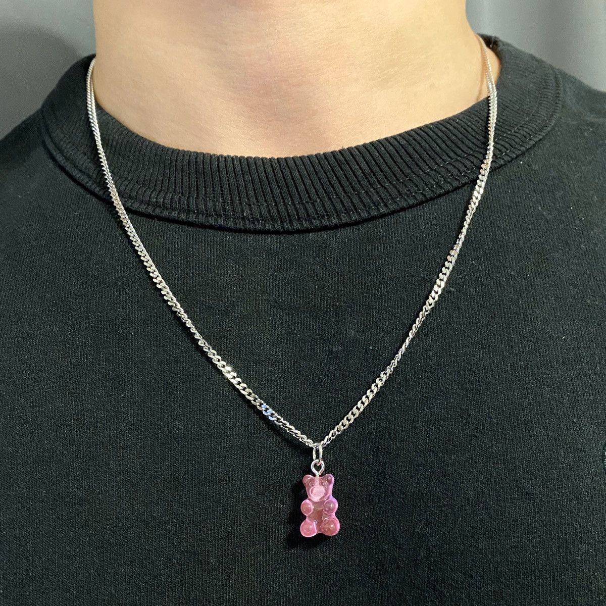 Chain Pink necklace gummy bear Cuban link chain | Grailed