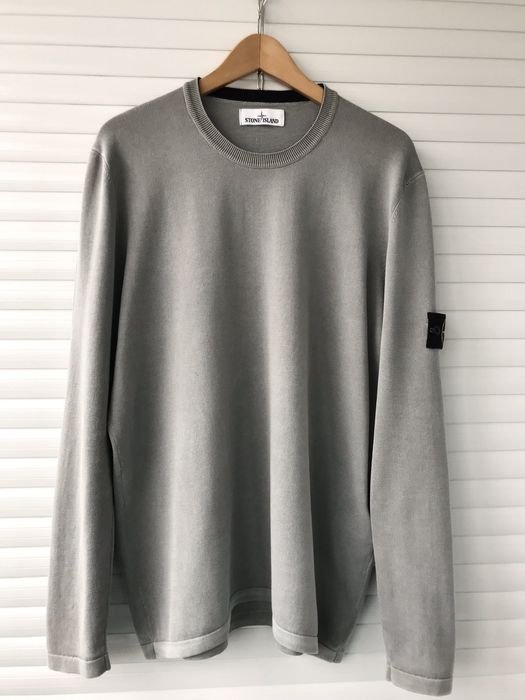 Stone Island Stone Island Grey Cotton Knitwear CLG (with SI patch ...