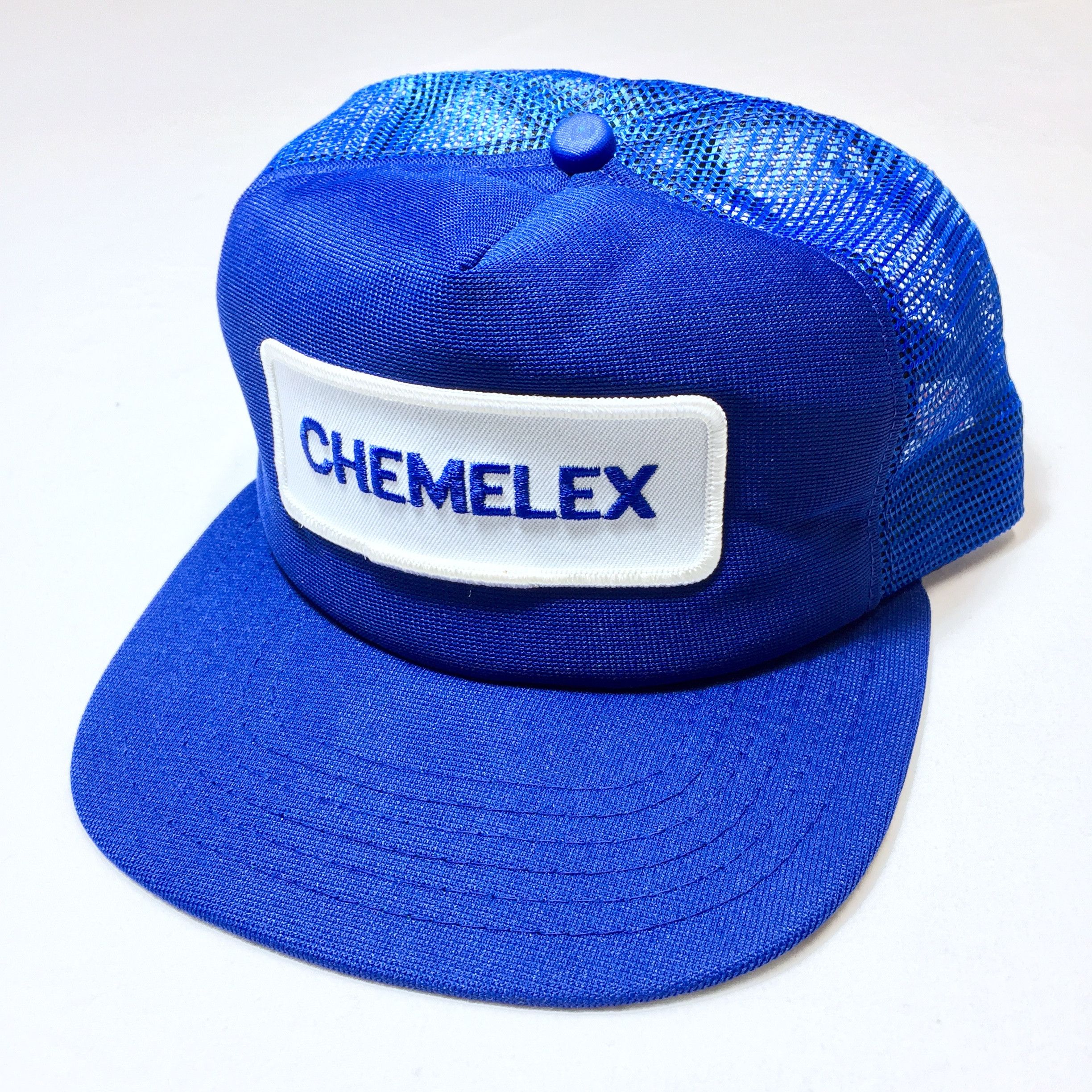 Vintage Throwback 80s Deadstock Blue “Chemelex” Trucker Hat | Grailed