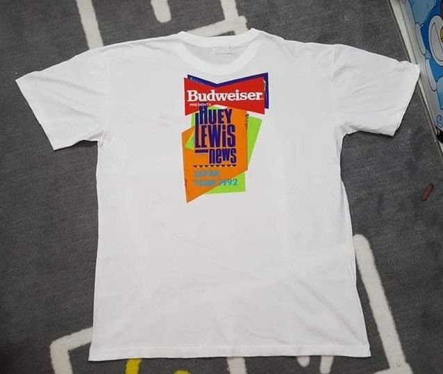 Budweiser VINTAGE 90S HUW LEWIS AND THE NEWS BUDWEISER JAPAN TOUR | Grailed