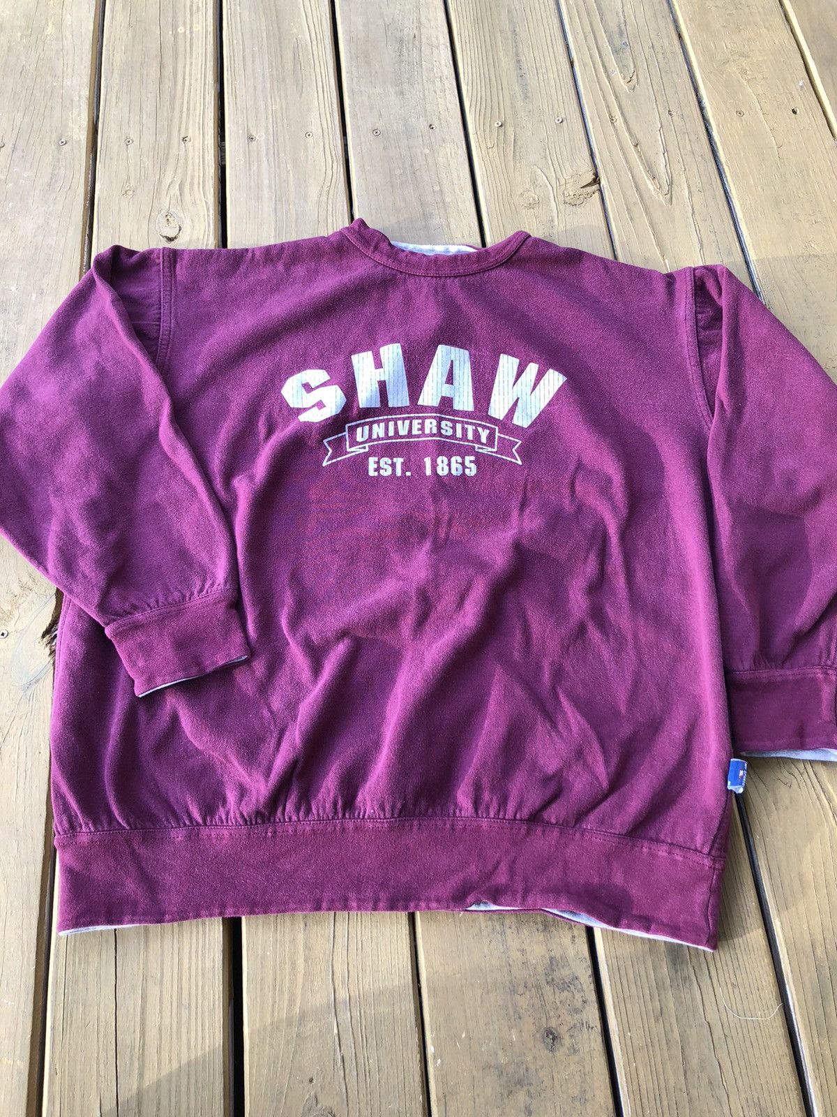 Ncaa × Vintage VTG Shaw University Bears Reversible Crewneck 90s Spell ...
