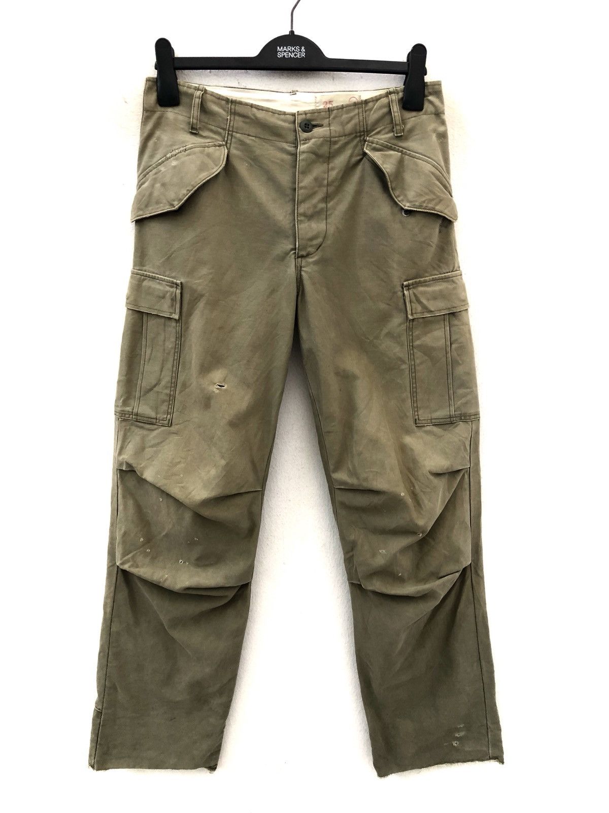 Chimala Chimala Japan Rips Distressed Military Style Cargo Trouser ...