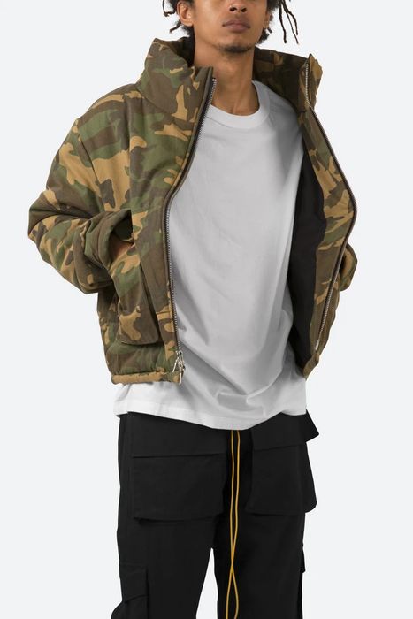 Mnml Mnml Cropped Puffer Coat Camo Grailed