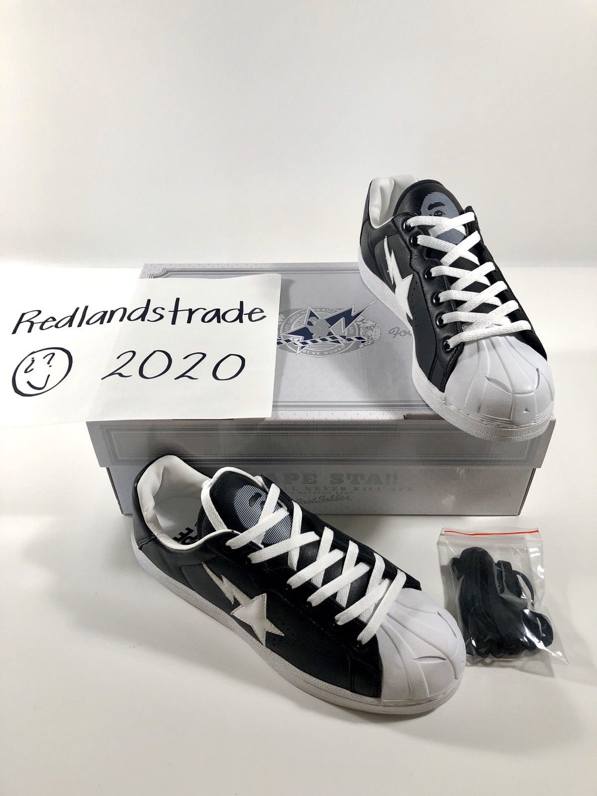 Bape NEW Bapesta Black OG 2009FS-020 Sz:10 Shell Toes Bapesta new | Grailed