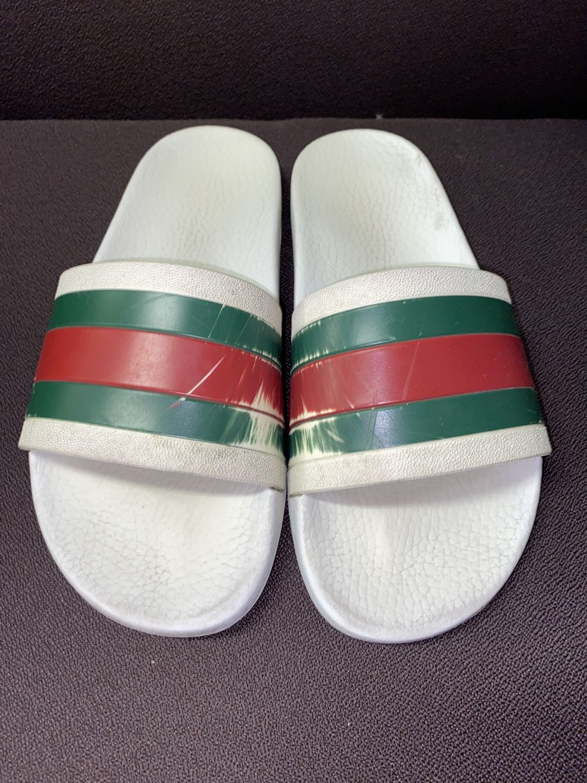 Gucci White Gucci Slides | Grailed