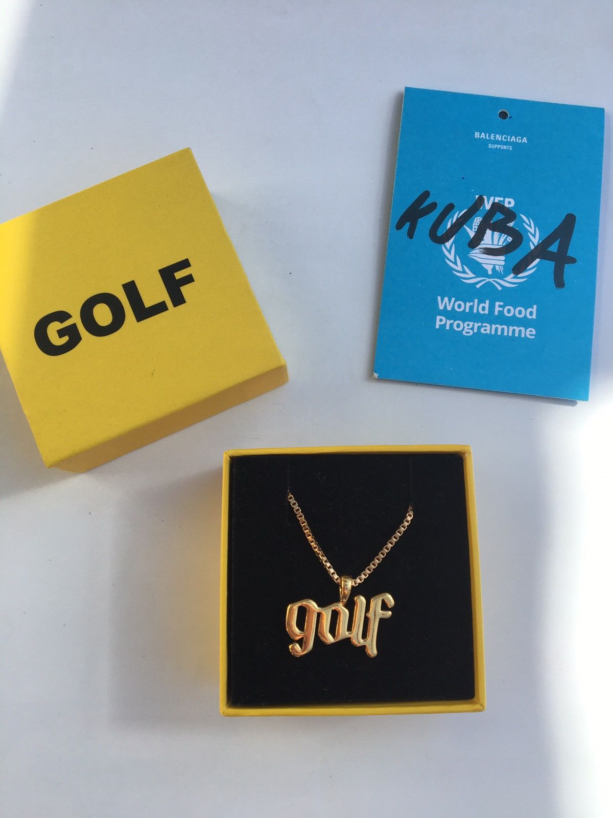 Golf Wang GOLF WANG Necklace Gold Chain Logo Pendant | Grailed