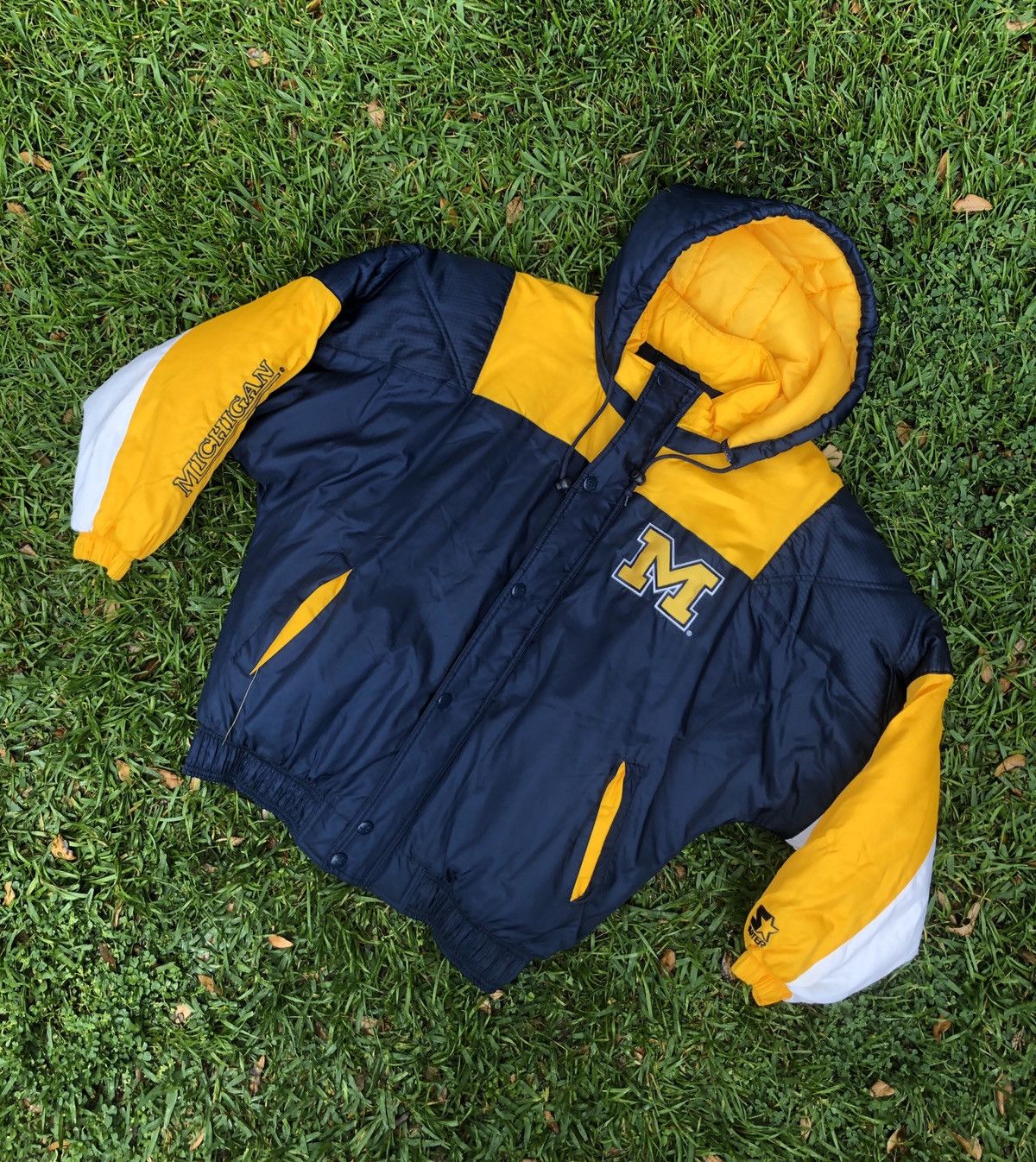 Starter × Vintage 90’s Michigan Wolverines Starter Starter Puff Jacket ...