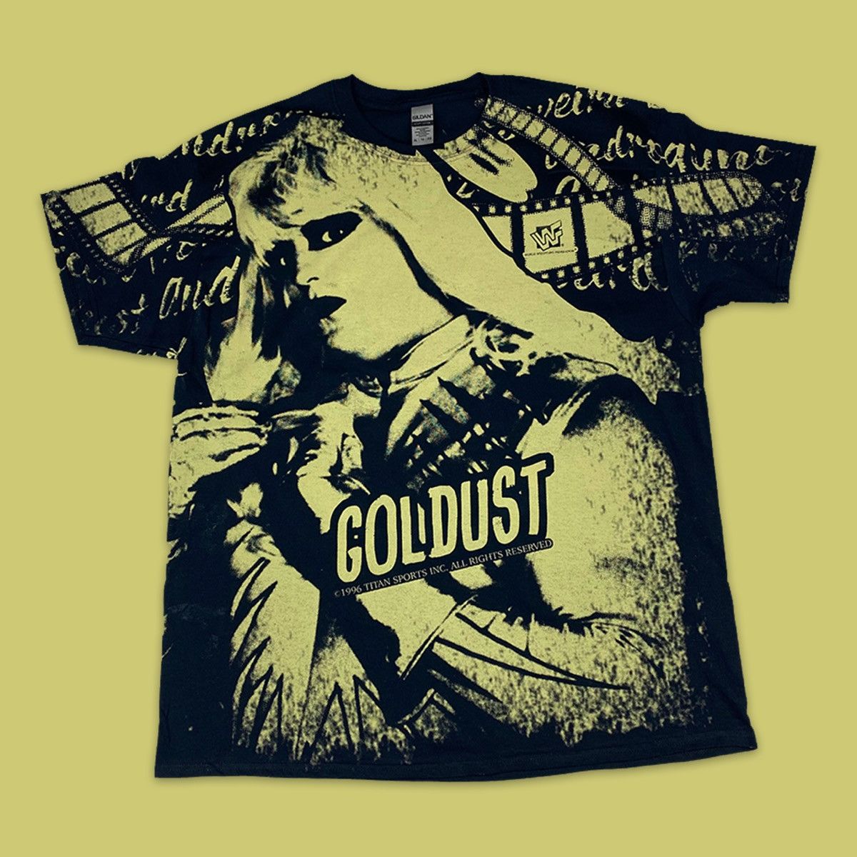 Vintage × WWF 1996 WWF Goldust All Over Print Bootleg | Grailed