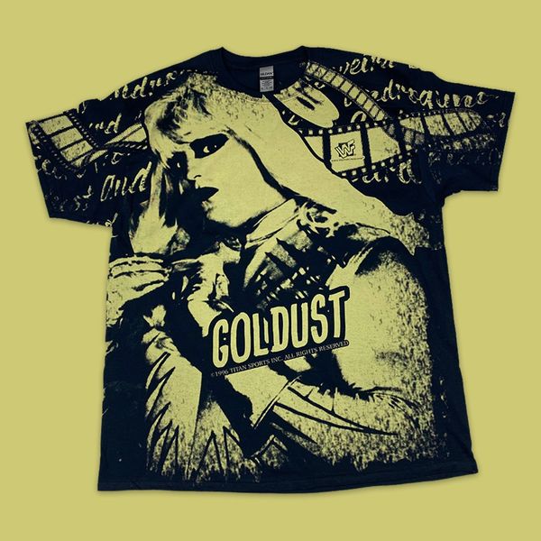 Vintage 1996 WWF Goldust All Over Print Bootleg | Grailed