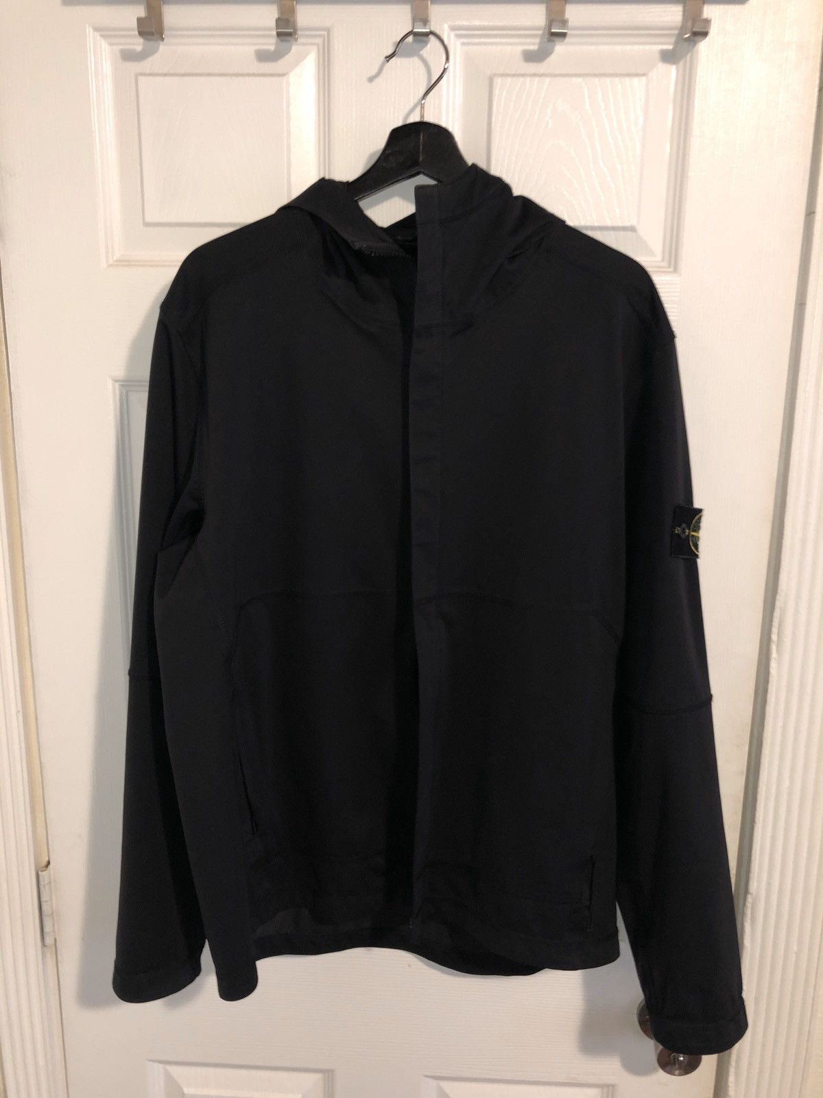 Stone Island Stone Island Light Soft Shell SI Check Grid Hooded Jacket ...