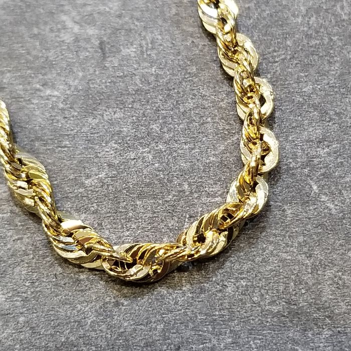 10k Solid Gold 10K Gold 2.5mm Rope Bracelet 8.5" Solid Gold | Grailed
