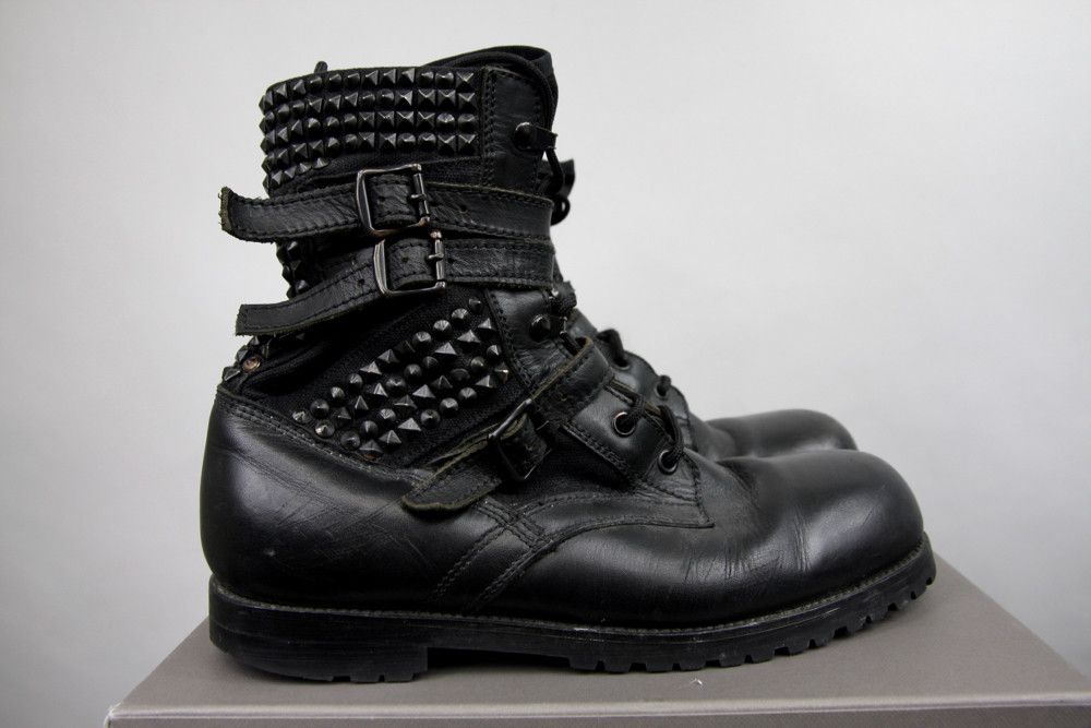 Number (N)ine GRAIL SS06 Studded Number Nine Leather Canvas Strap ...