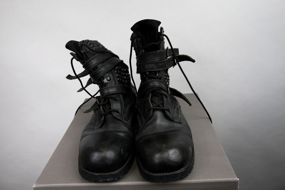 Number (N)ine GRAIL SS06 Studded Number Nine Leather Canvas Strap ...