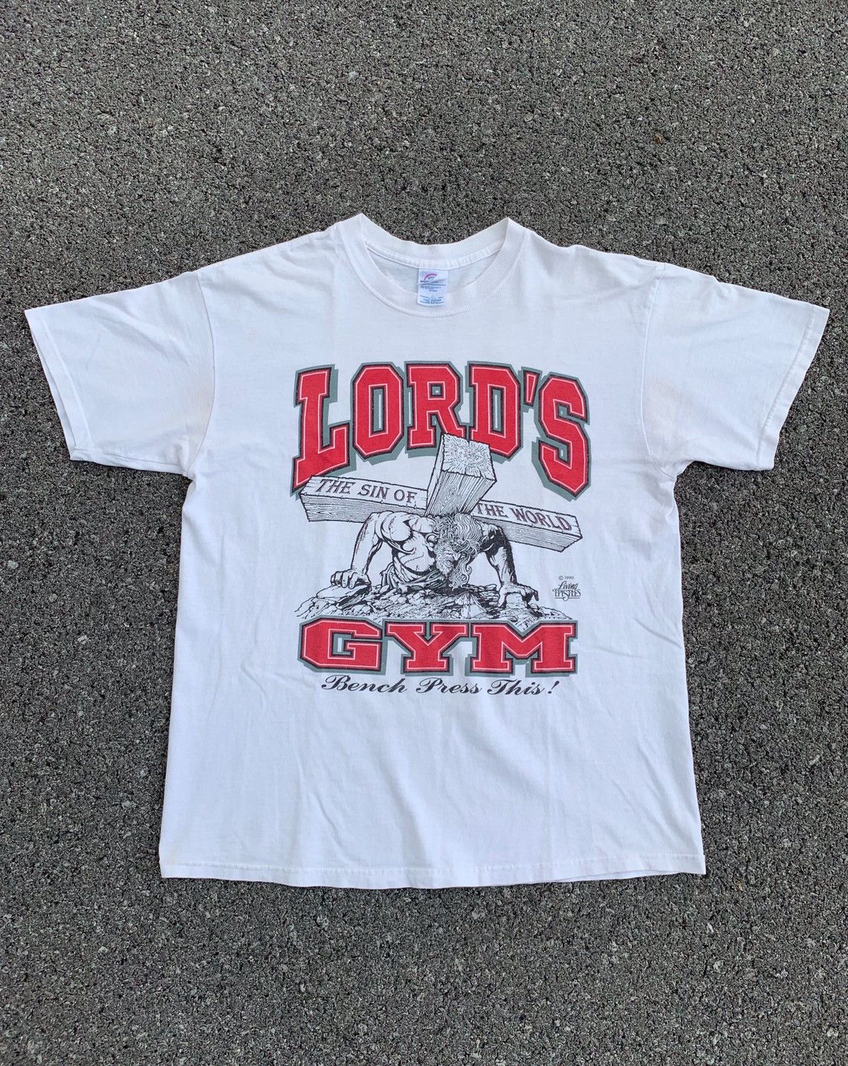Band Tees × Rock Tees × Vintage Vintage “Lord’s Gym” Tee 90s | Grailed