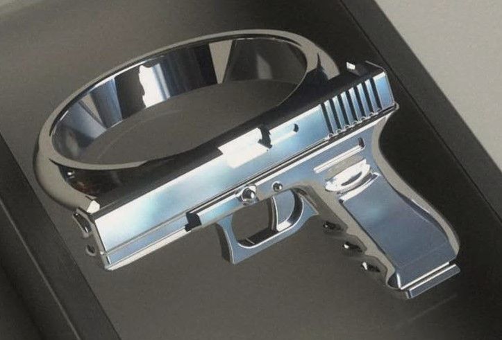 Custom Custom Silver Glock Ring | Grailed