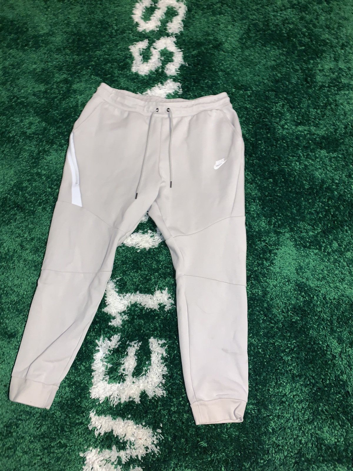 Nike Cream white nike tech joggers | Grailed