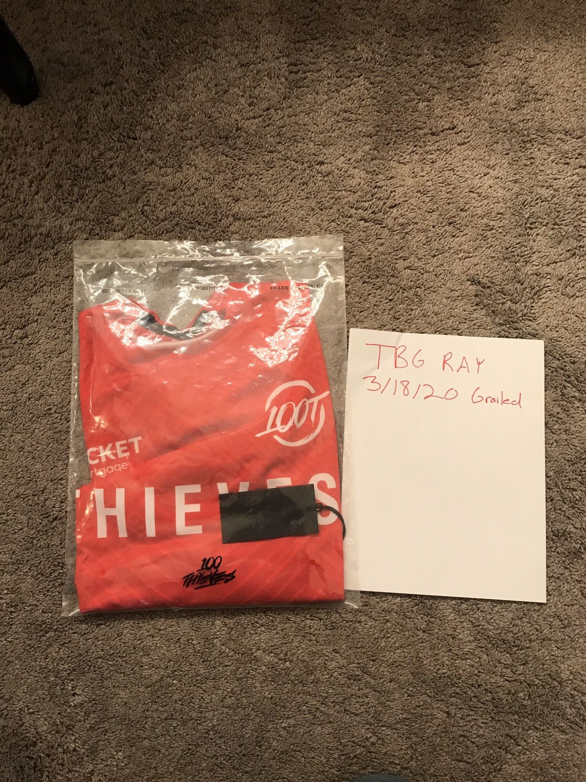 100 Thieves 100t Thieves Red Long Sleeve 2020 Jersey | Grailed