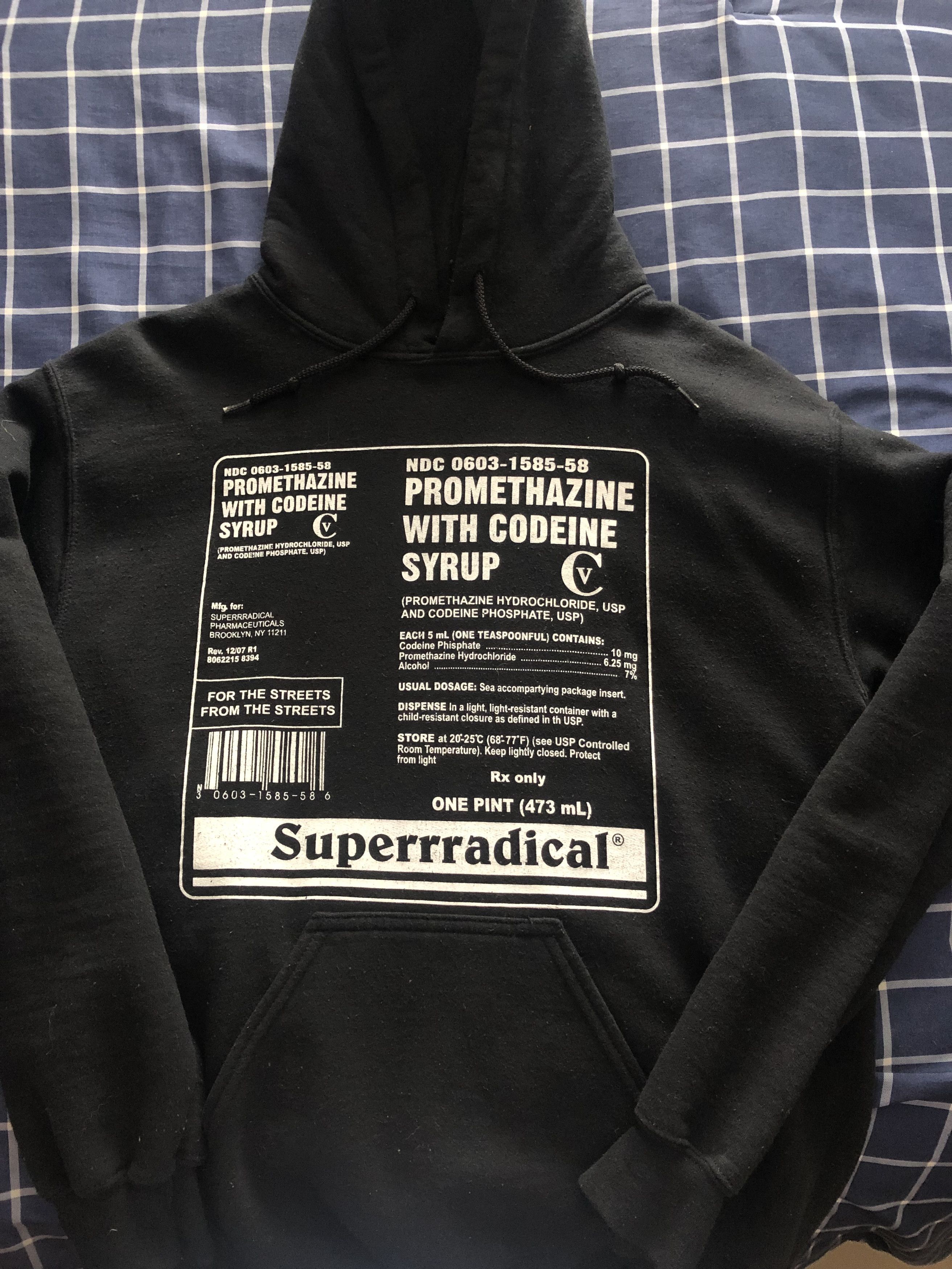 Superrradical Promethazine with codeine syrup hoodie | Grailed